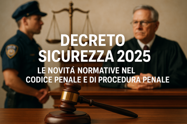 Decreto Sicurezza 2025: le novità normative nel Codice Penale e di ...